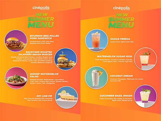 Cinepolis USA | McKinney | Dine In Menu