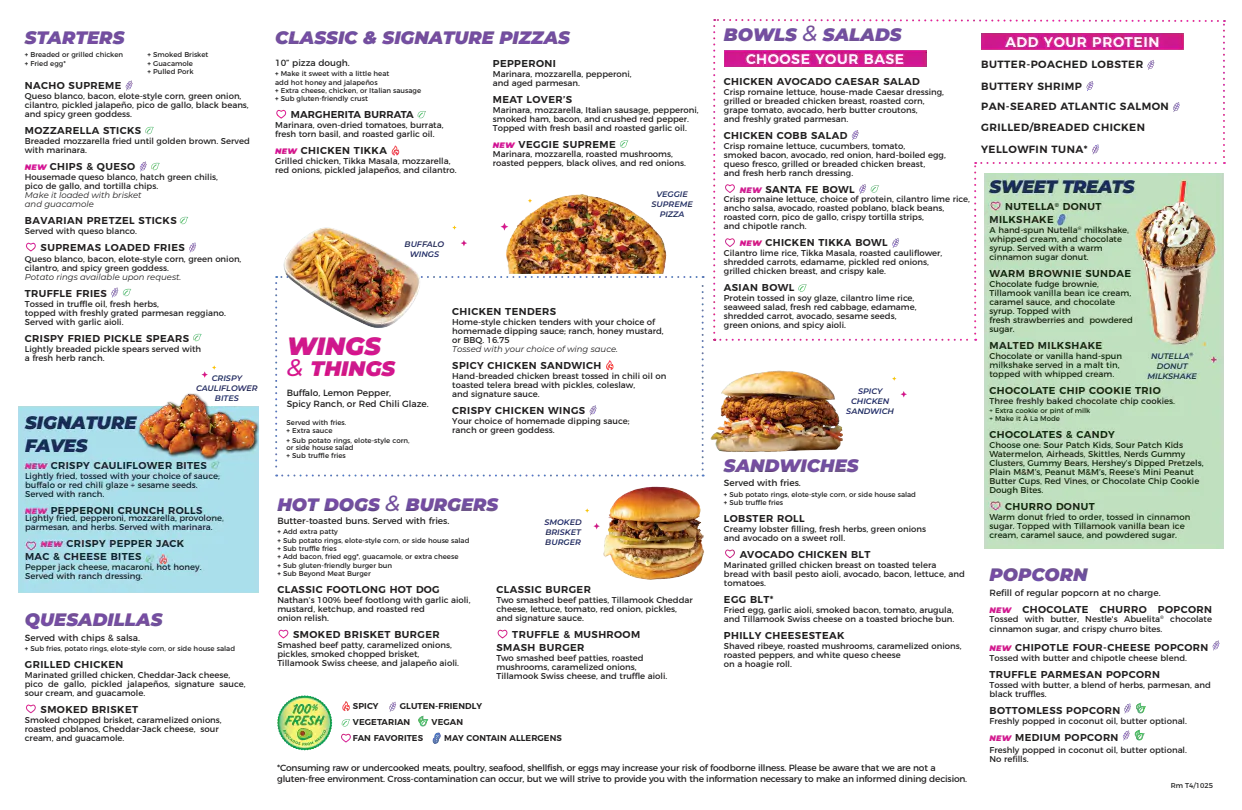Cinepolis USA | Rancho Santa Margarita | RSM Dine In Menu
