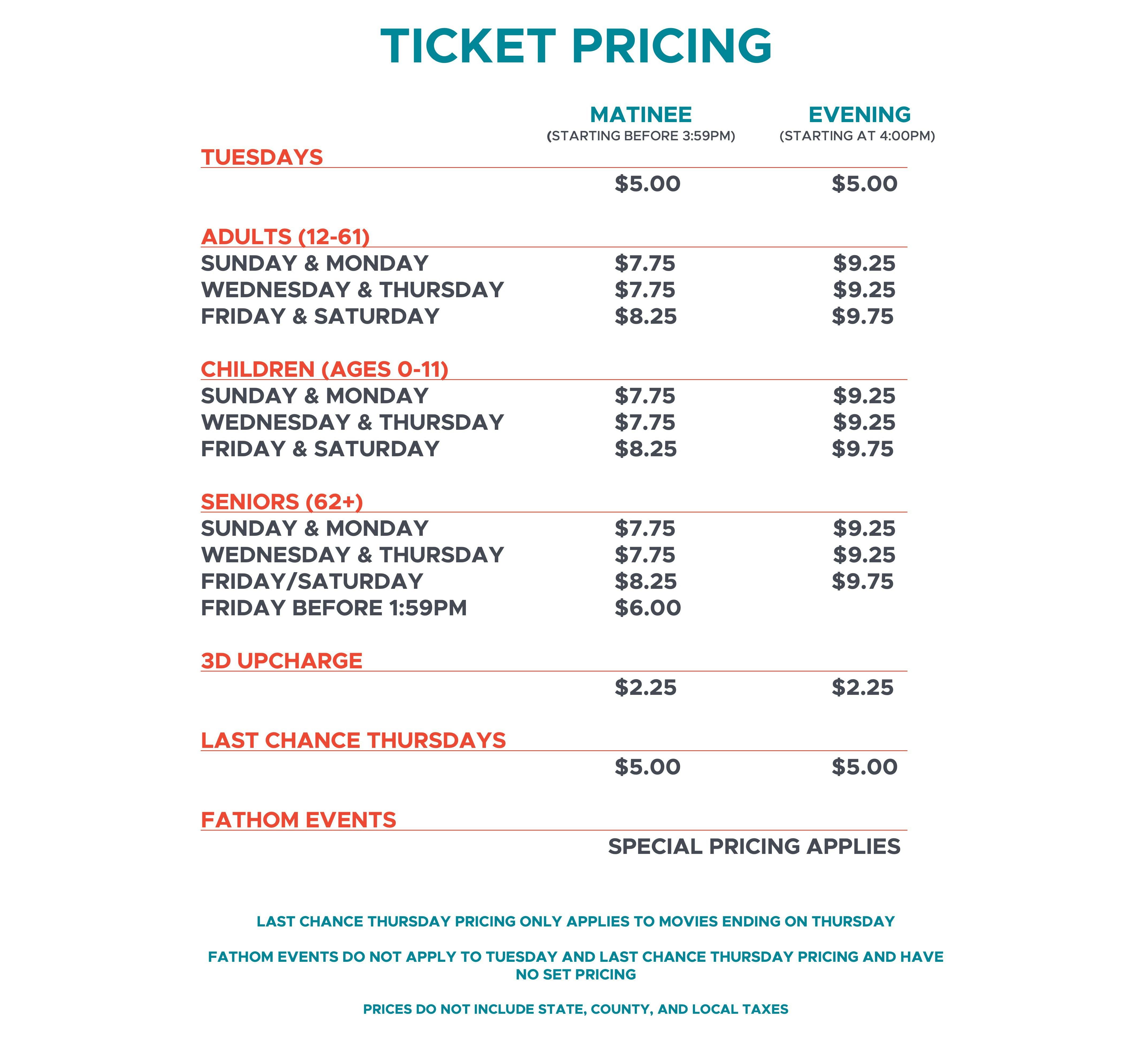 Ticket Pricing