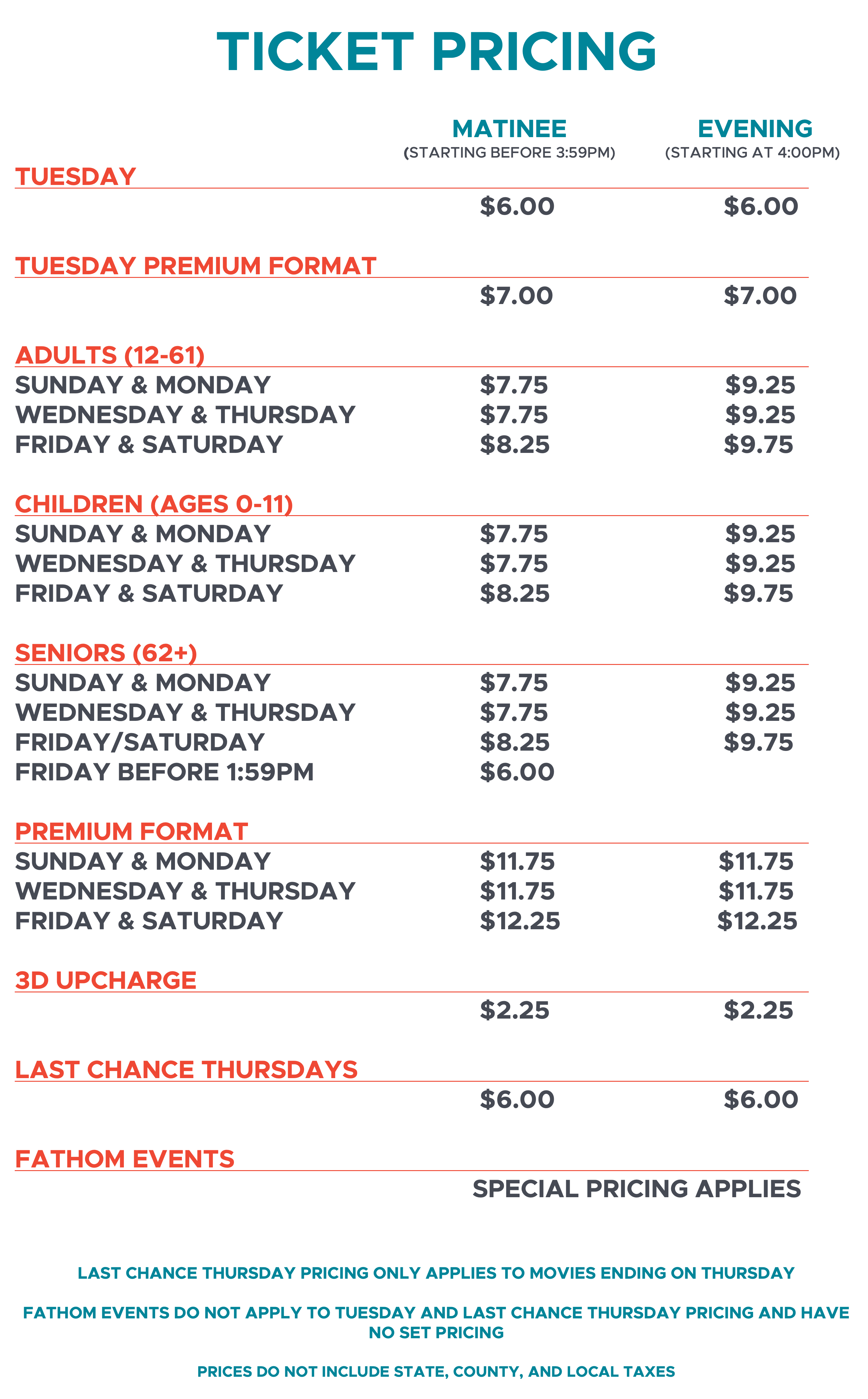 Odyssey | 18 Fond du Lac | Ticket Pricing