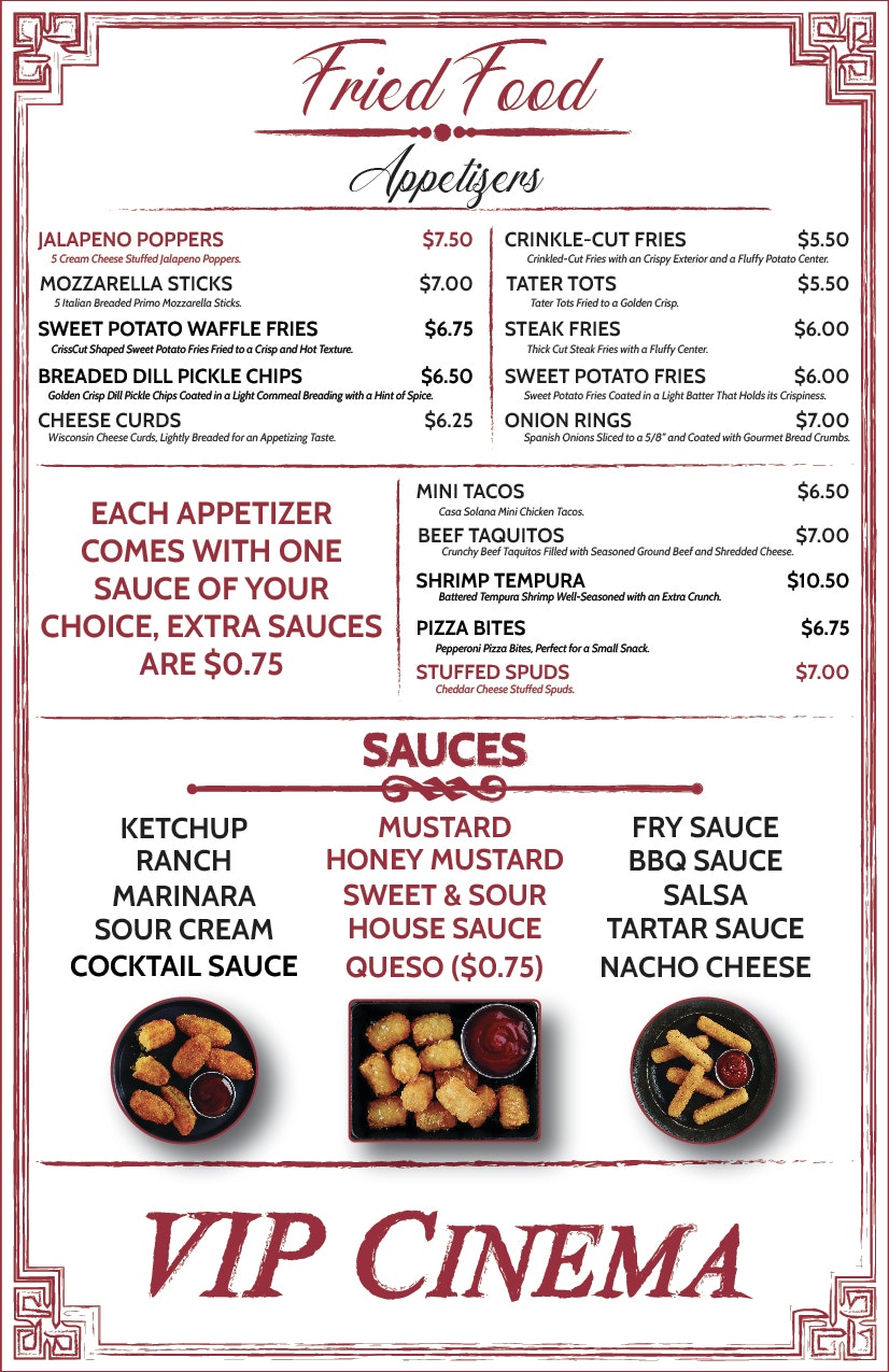 VIP Menu